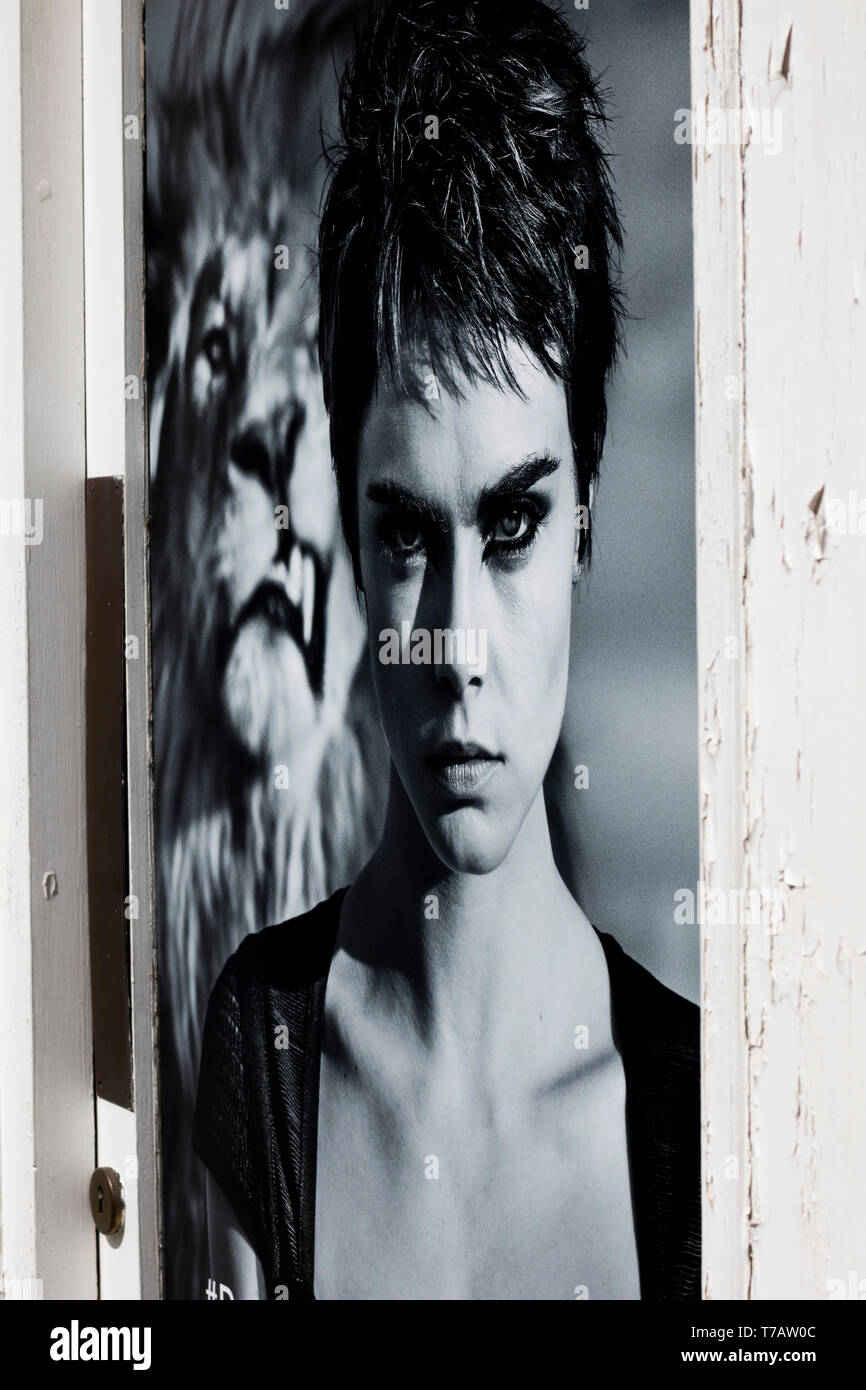 TAG Heuer watches advertisement on jewelers door, manufacturing company ...