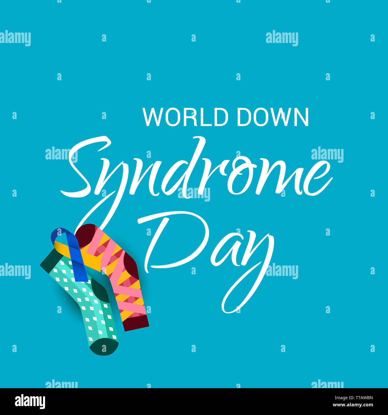 Vector illustration of a Background for World Down Syndrome Day Stock ...