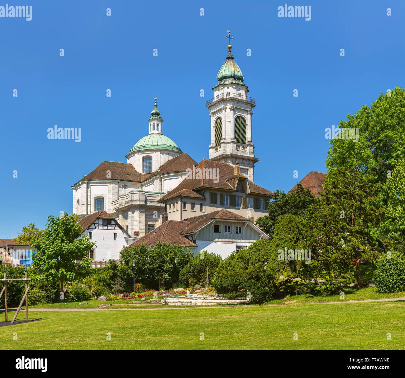 The St. Ursus cathedral in the city of Solothurn, Switzerland. The St ...