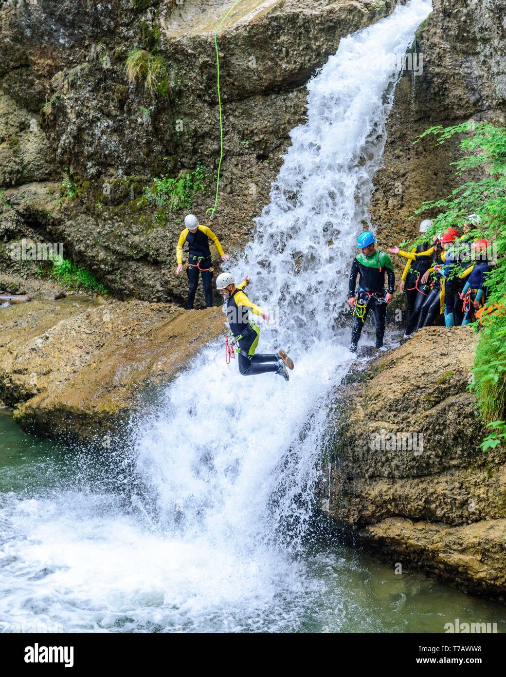 Waterfall with a swimming pool hi-res stock photography and images - Alamy