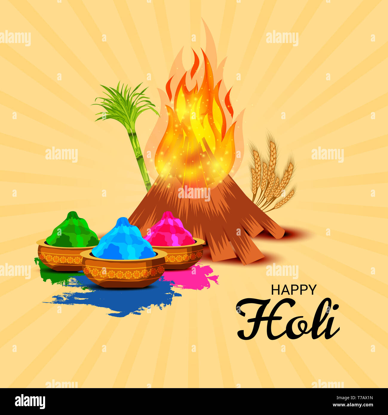 Vector illustration of a Colorful Promotional Background for Festival ...