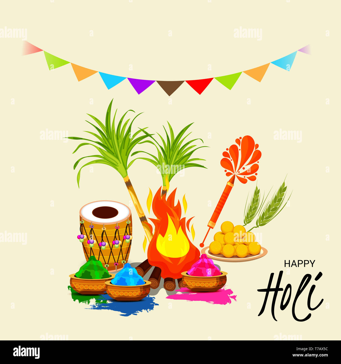 Vector illustration of a Colorful Promotional Background for Festival ...