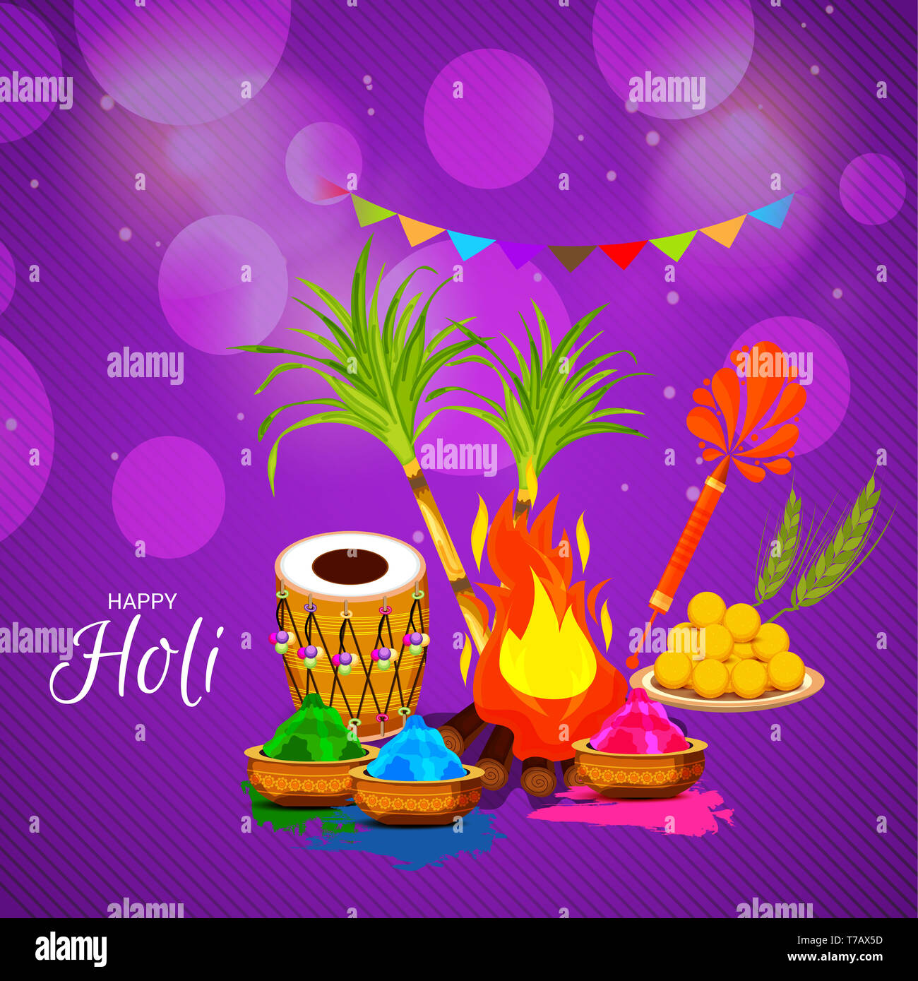 Vector illustration of a Colorful Promotional Background for Festival ...