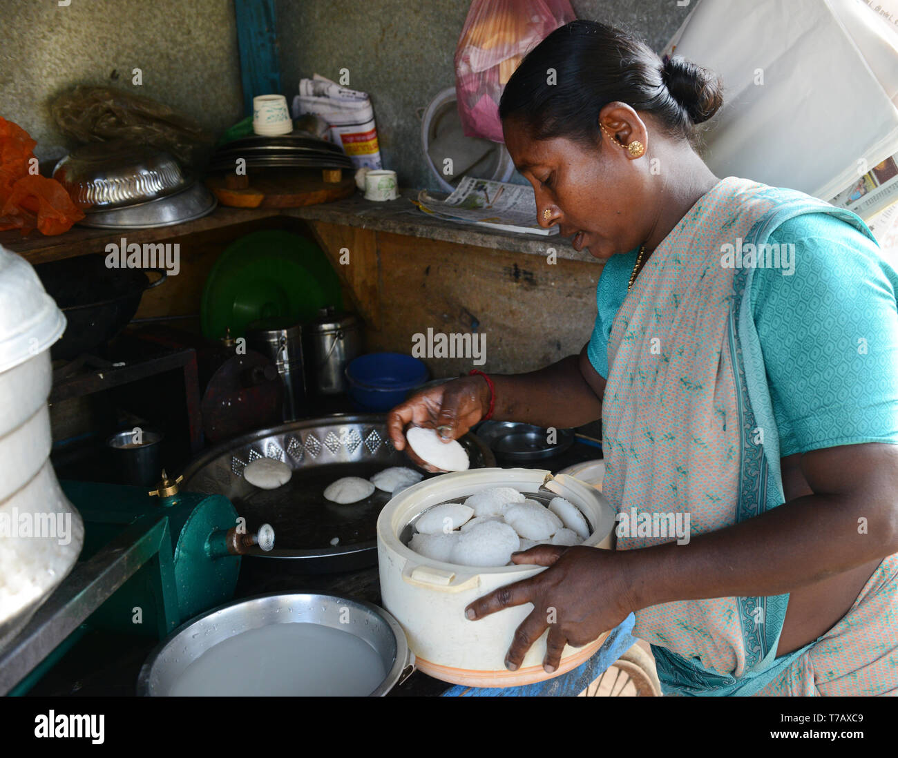 Idly ( savoury rice cake ) is a very popular South Indian breakfast ...