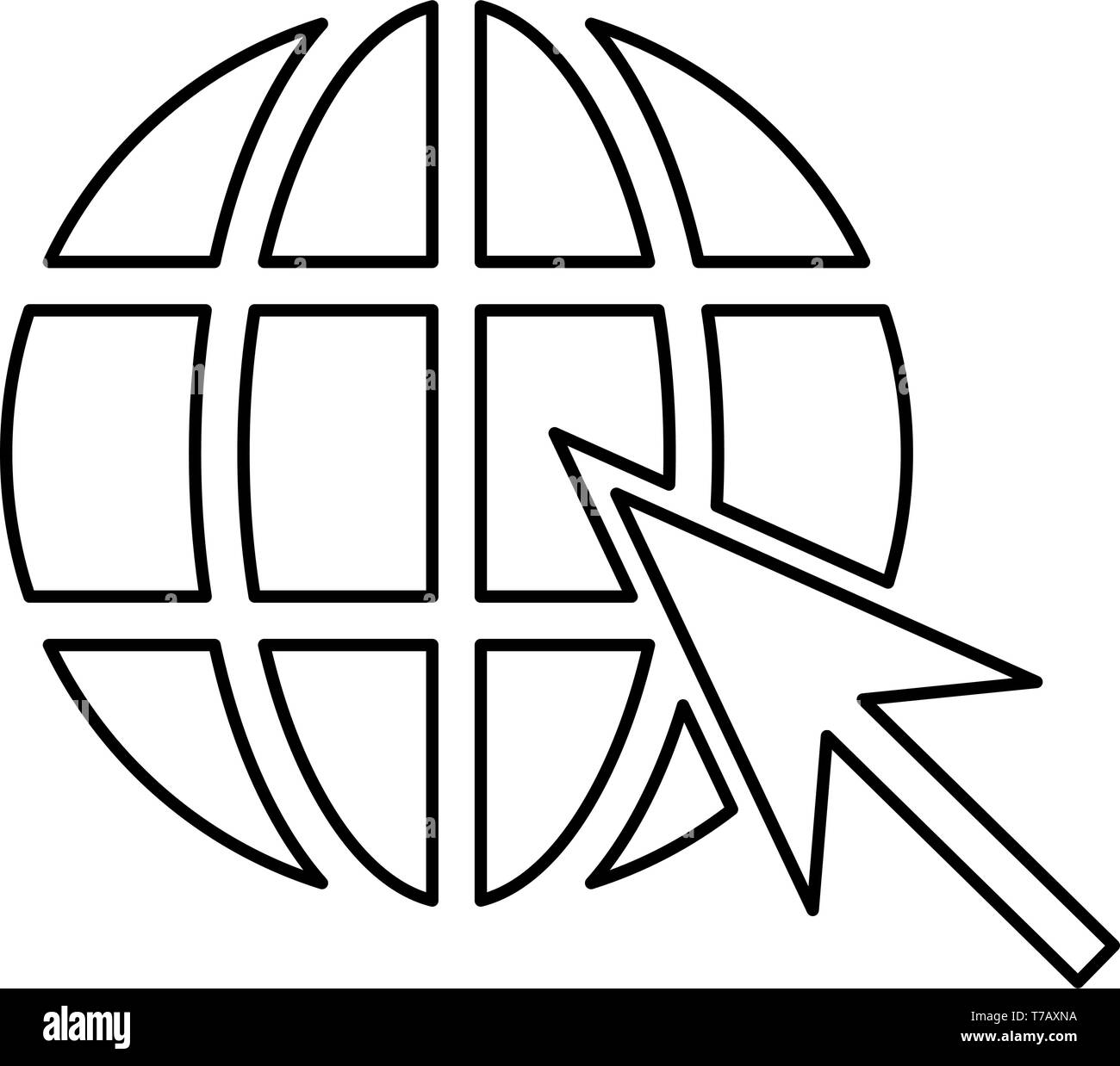 Digital cursor map Stock Vector Images - Alamy