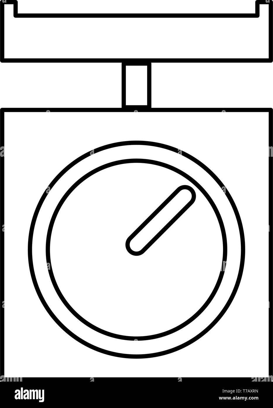 Weigh scales icon outline hi-res stock photography and images - Alamy
