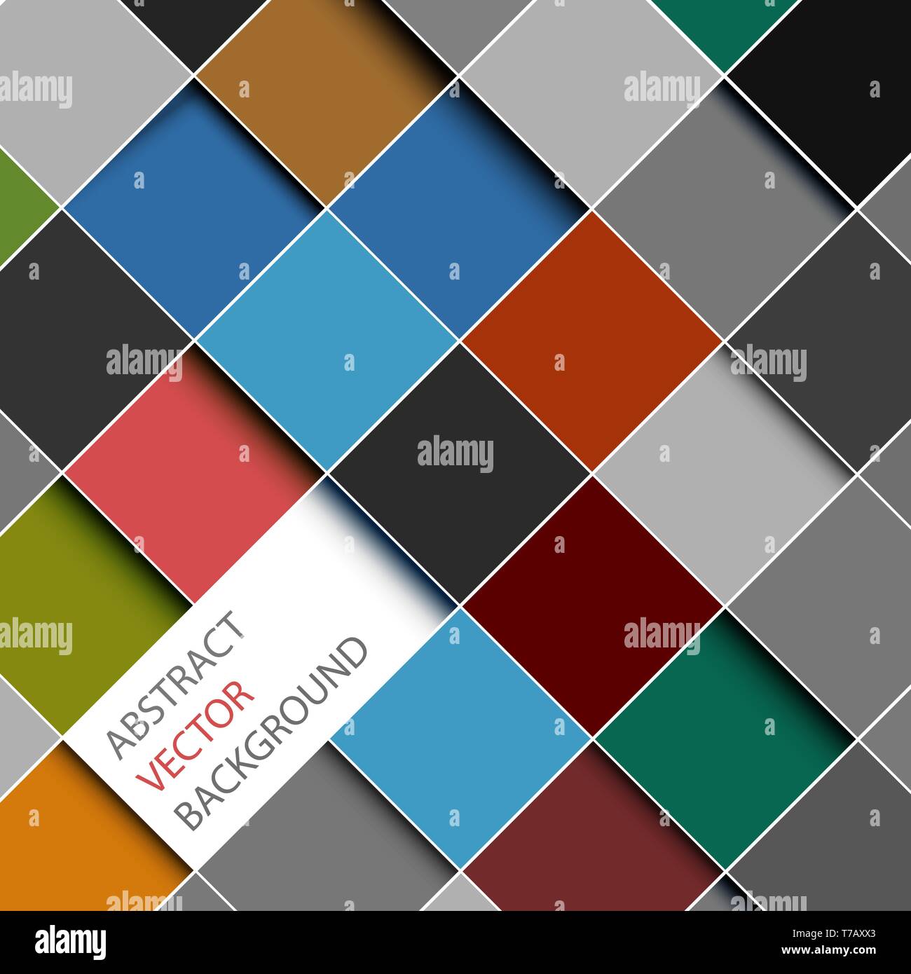 Vector abstract dark squares background illustration with place for ...