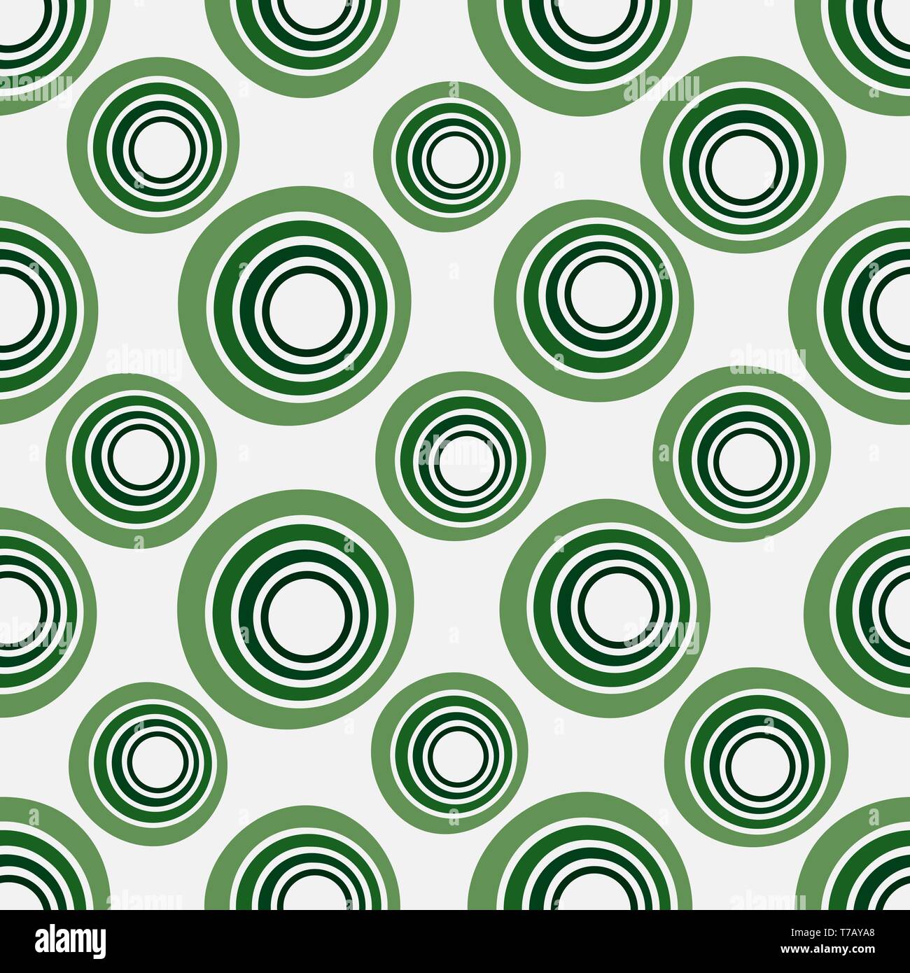 Seamless background of concentric circles in neon green colors on white ...