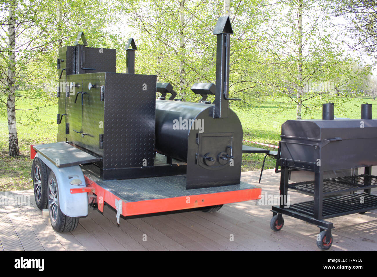 Military field kitchen. Layout of field kitchen during the war. There ...