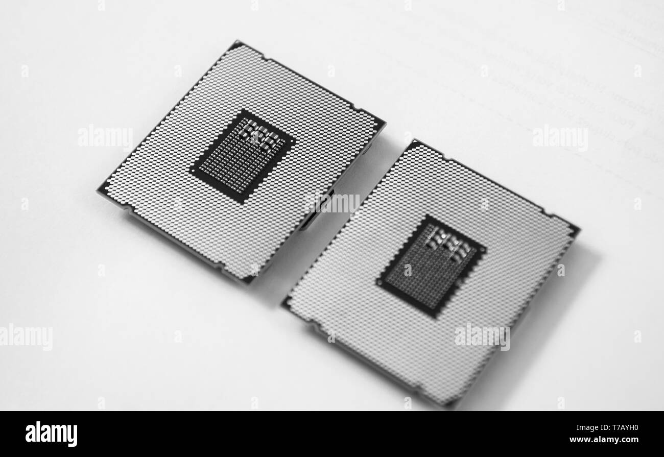 Two new powerful workstation CPU processors before service new computer ...