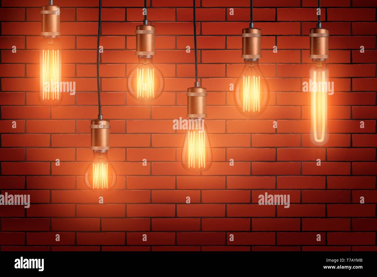 Retro edison light bulb set Stock Vector Image & Art - Alamy