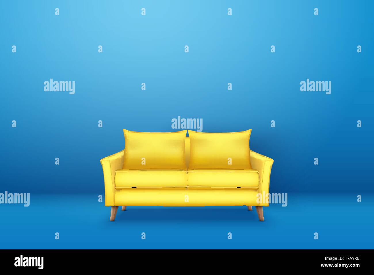 Cozy interior blue Stock Vector Images - Alamy