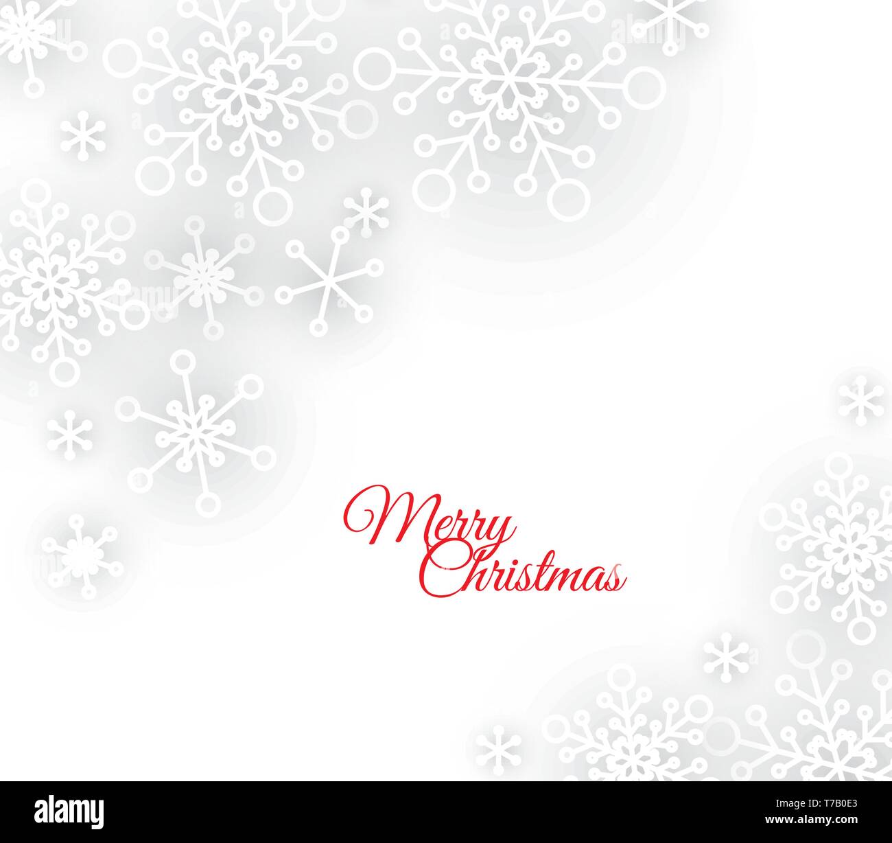 Vector white abstract Christmas background with white snowflakes Stock ...