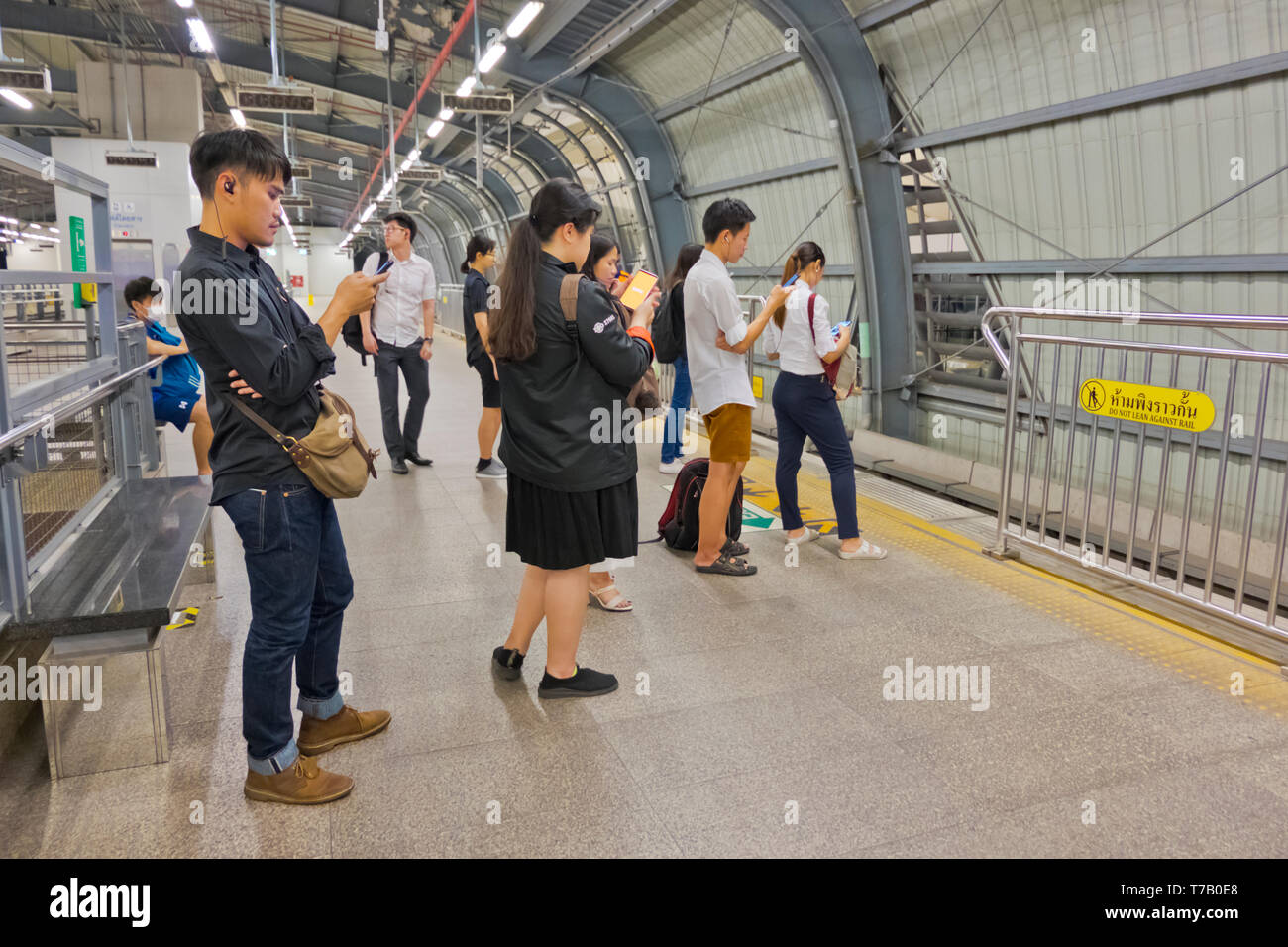 Makkasan Airport Link Rail station, Sukhumvit, Bangkok, Thailand Stock ...