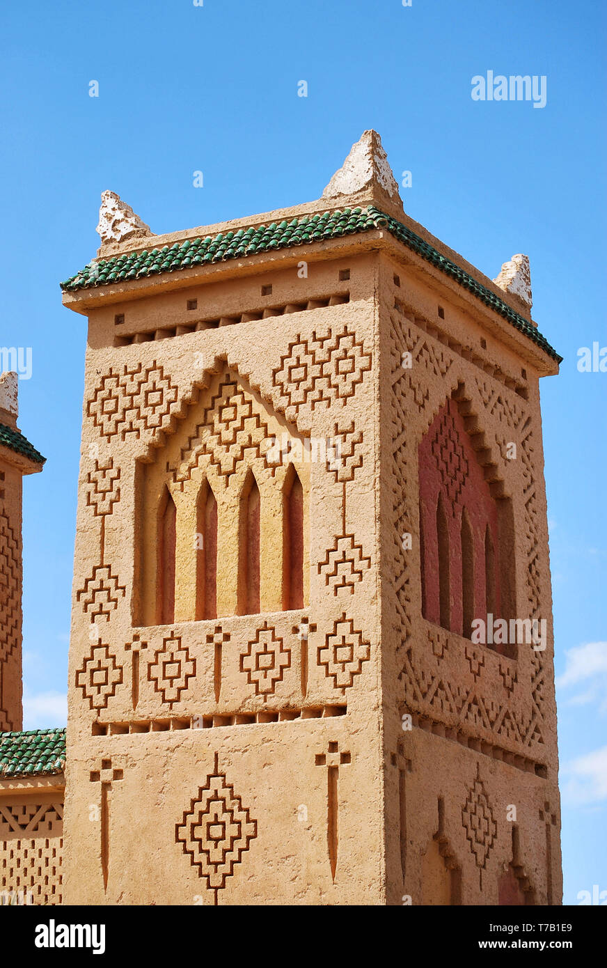Architectural detail of a building, Erfoud - Morocco Stock Photo - Alamy