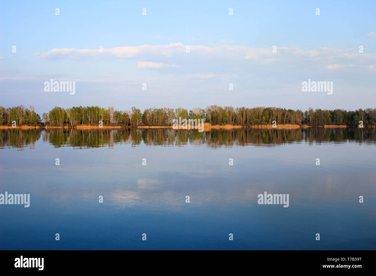 The photo of blue water island view Stock Photo - Alamy