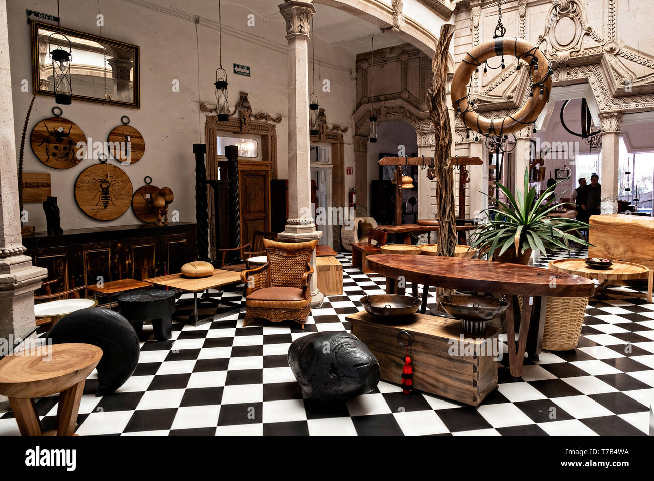 Interior courtyard of an 18th century colonial style merchants home now ...