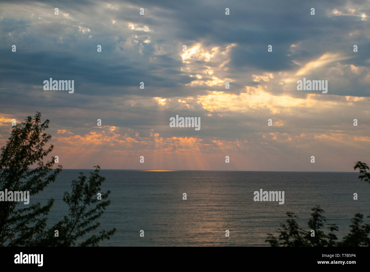 Lake Superior Sunset, Michigan Stock Photo - Alamy