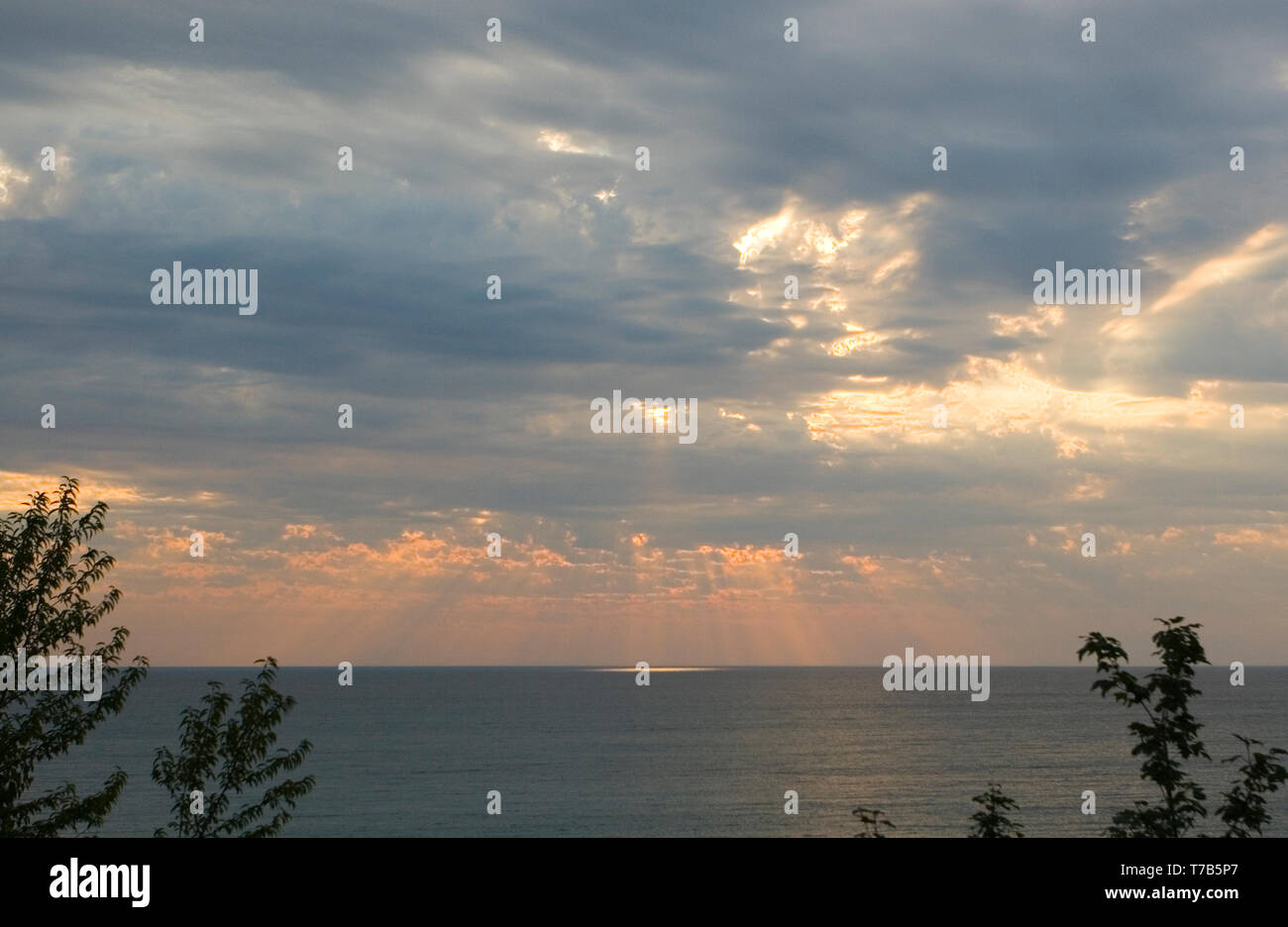 Lake Superior Sunset, Michigan Stock Photo - Alamy