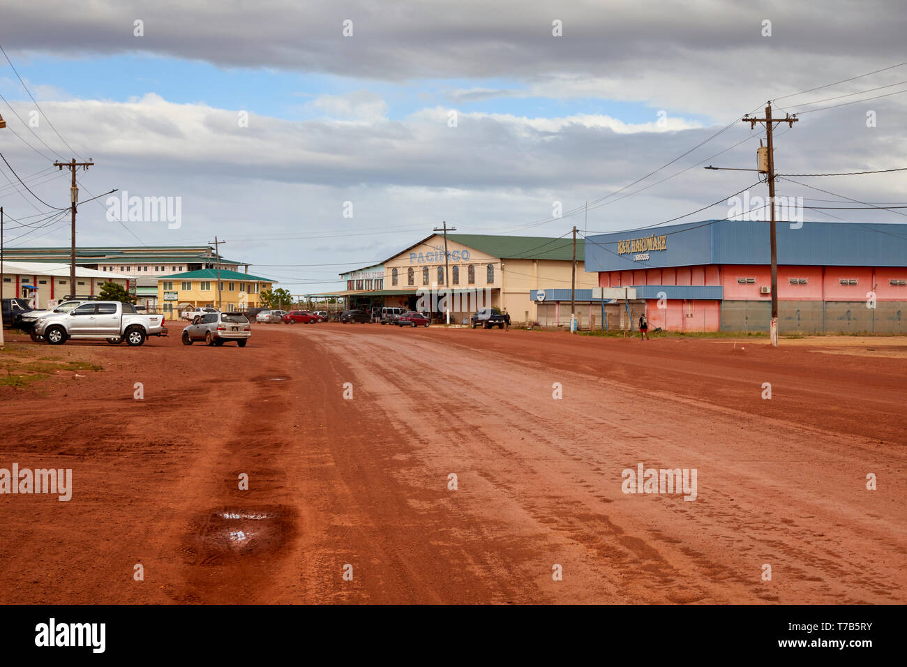 Rupununi Rd in Lethem Guyana with all the major shopps are located ...