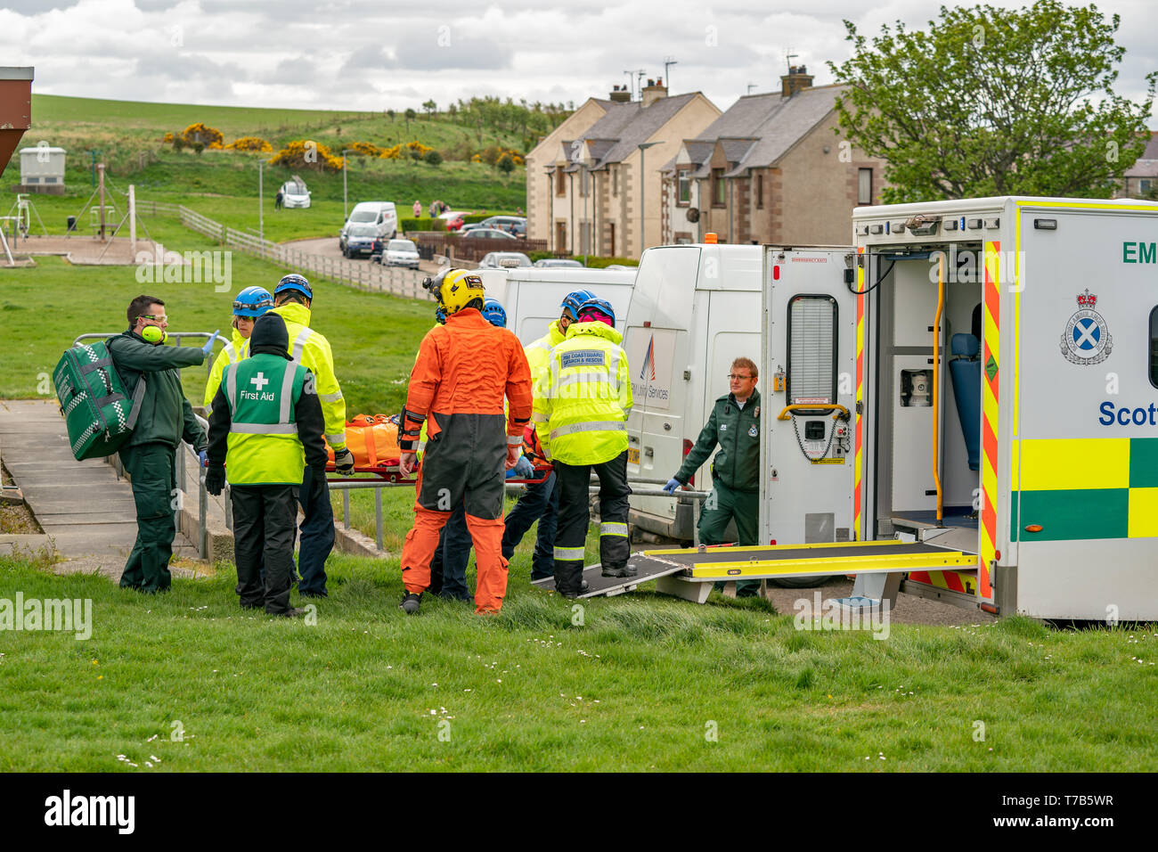 This is the rescue by HMCG (Coastguard) of a woman who fell during a ...
