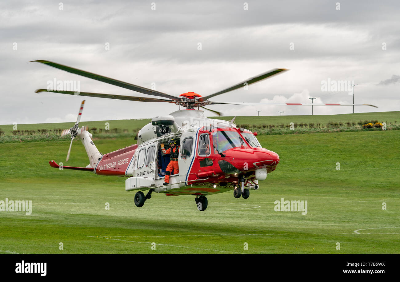 This is the rescue by HMCG (Coastguard) of a woman who fell during a ...