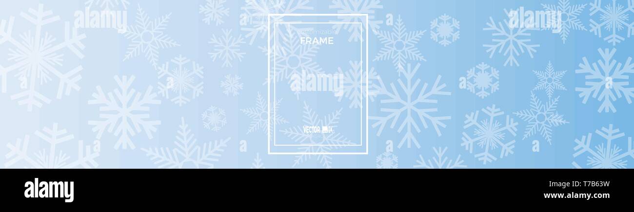 Vector Winter Background. A cold Christmas with snowfall and ice ...