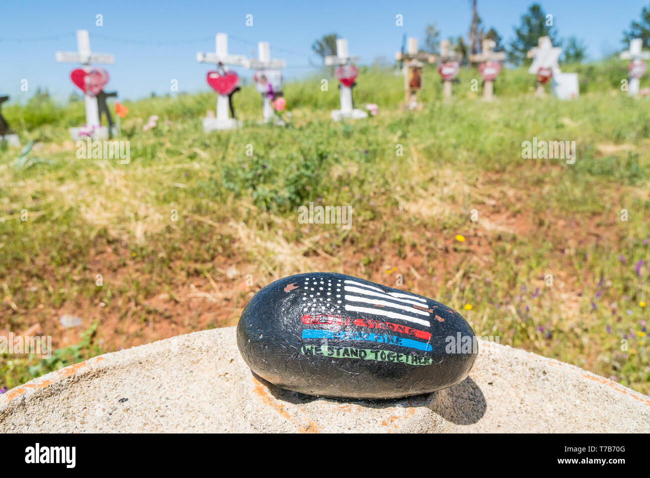 86 crosses were planted to memorialize the victims of the Camp Fire ...