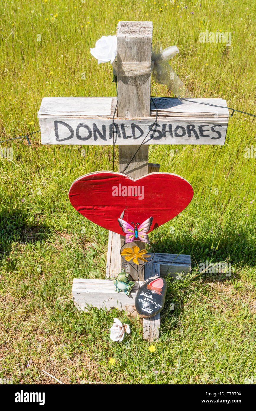 86 crosses were planted to memorialize the victims of the Camp Fire ...