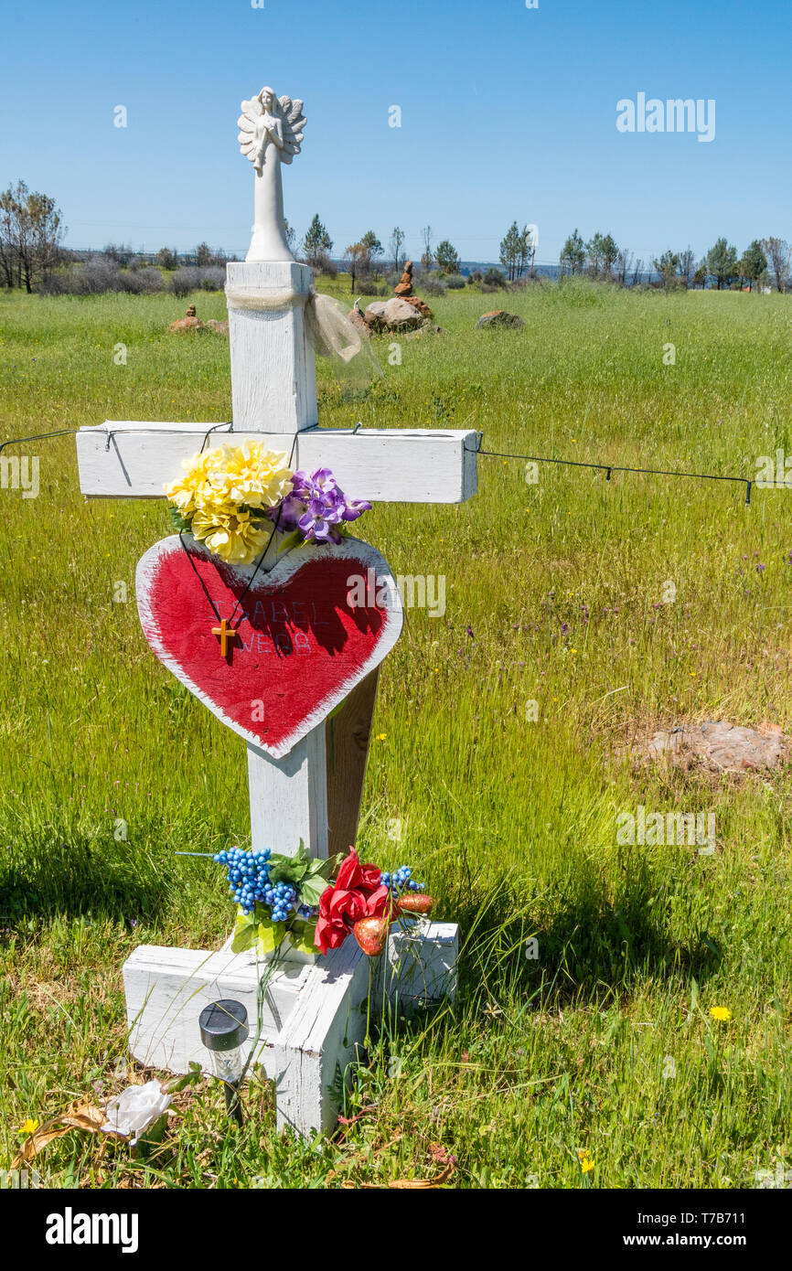 86 crosses were planted to memorialize the victims of the Camp Fire ...