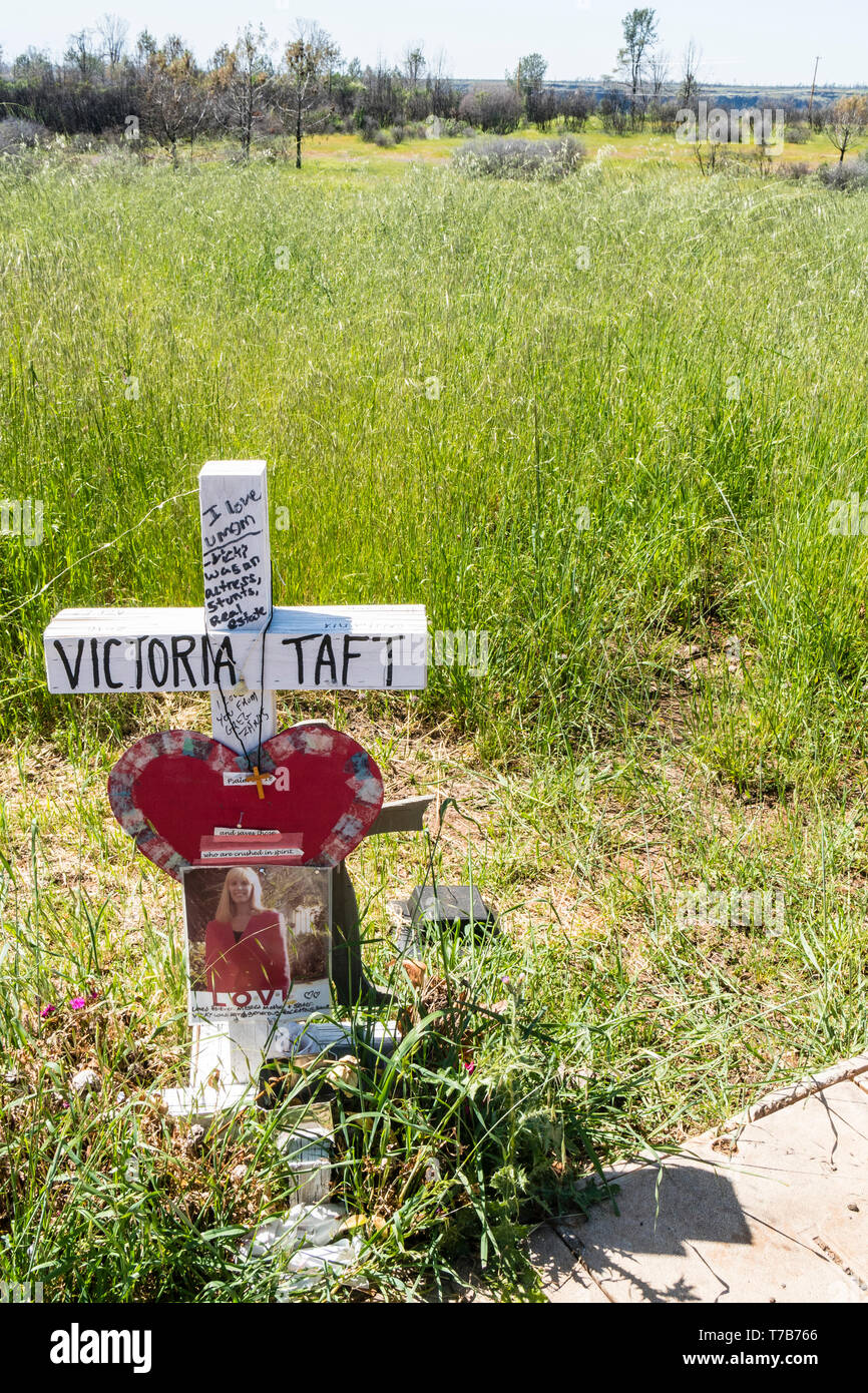 86 crosses were planted to memorialize the victims of the Camp Fire ...