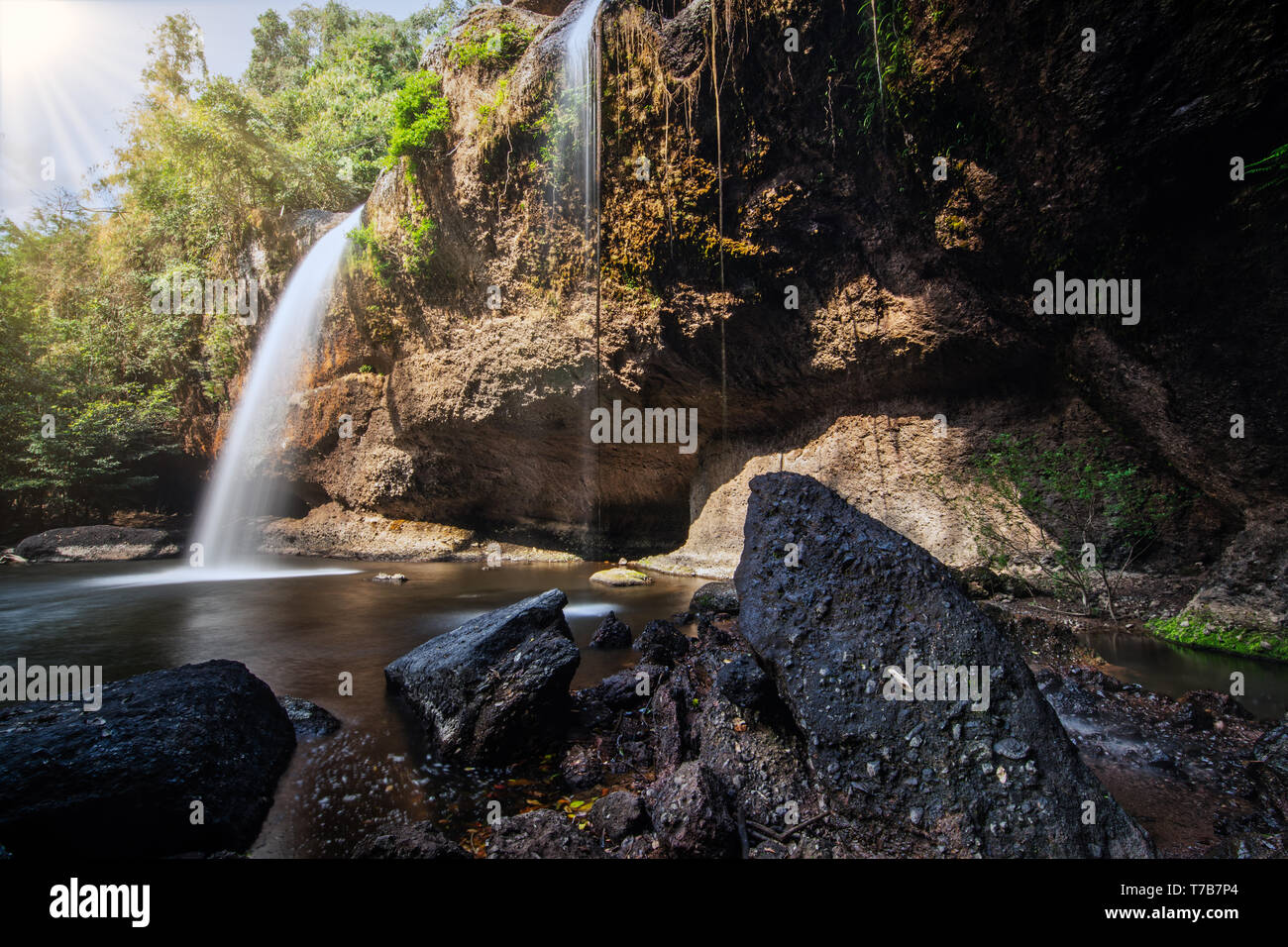 Natural Haew Suwat Waterfall Stock Photo - Alamy