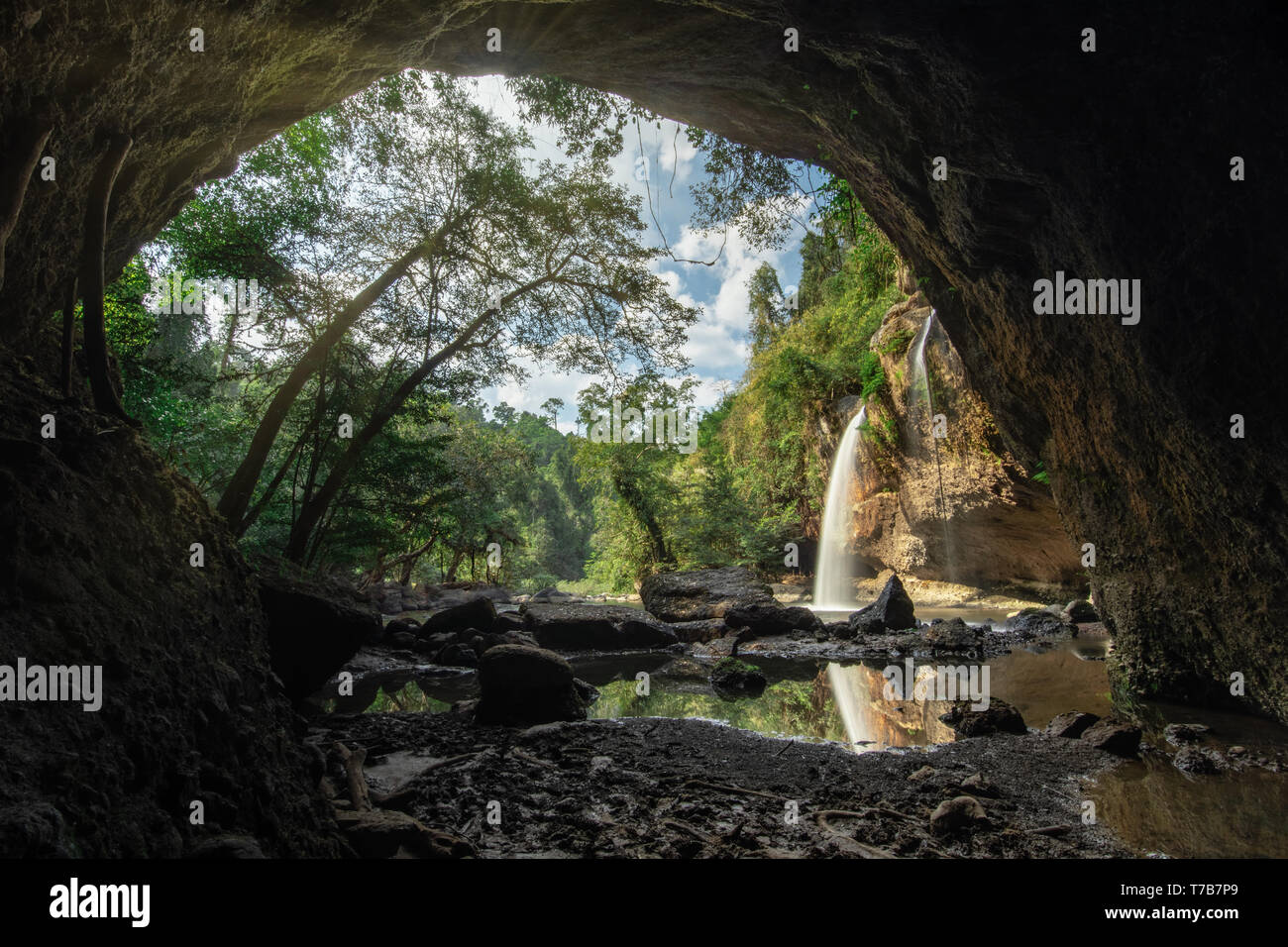 Natural Haew Suwat Waterfall Stock Photo - Alamy