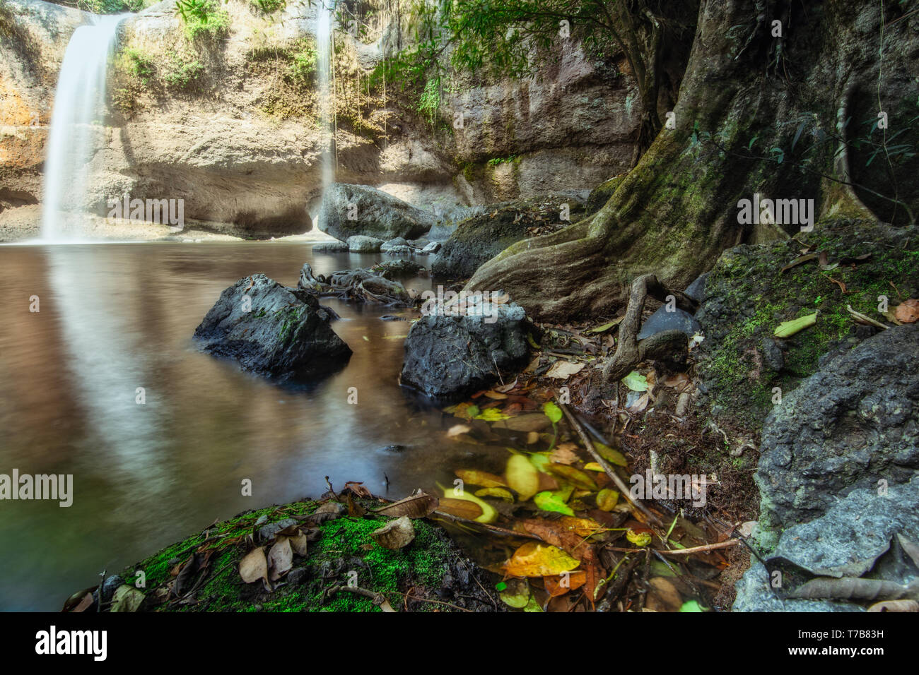 Natural Haew Suwat Waterfall Stock Photo - Alamy