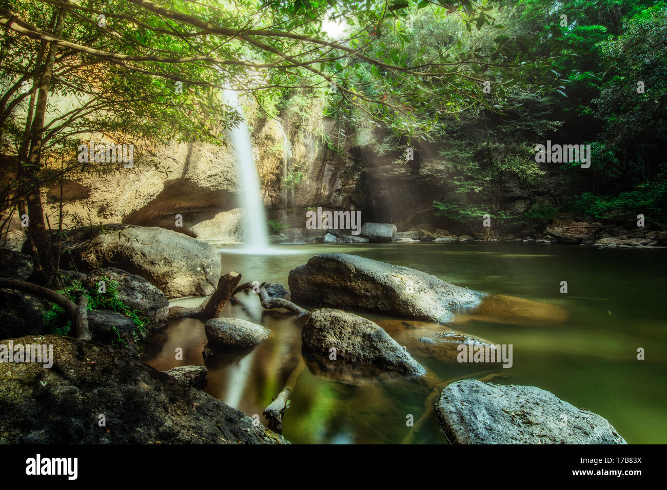 Natural Haew Suwat Waterfall Stock Photo - Alamy