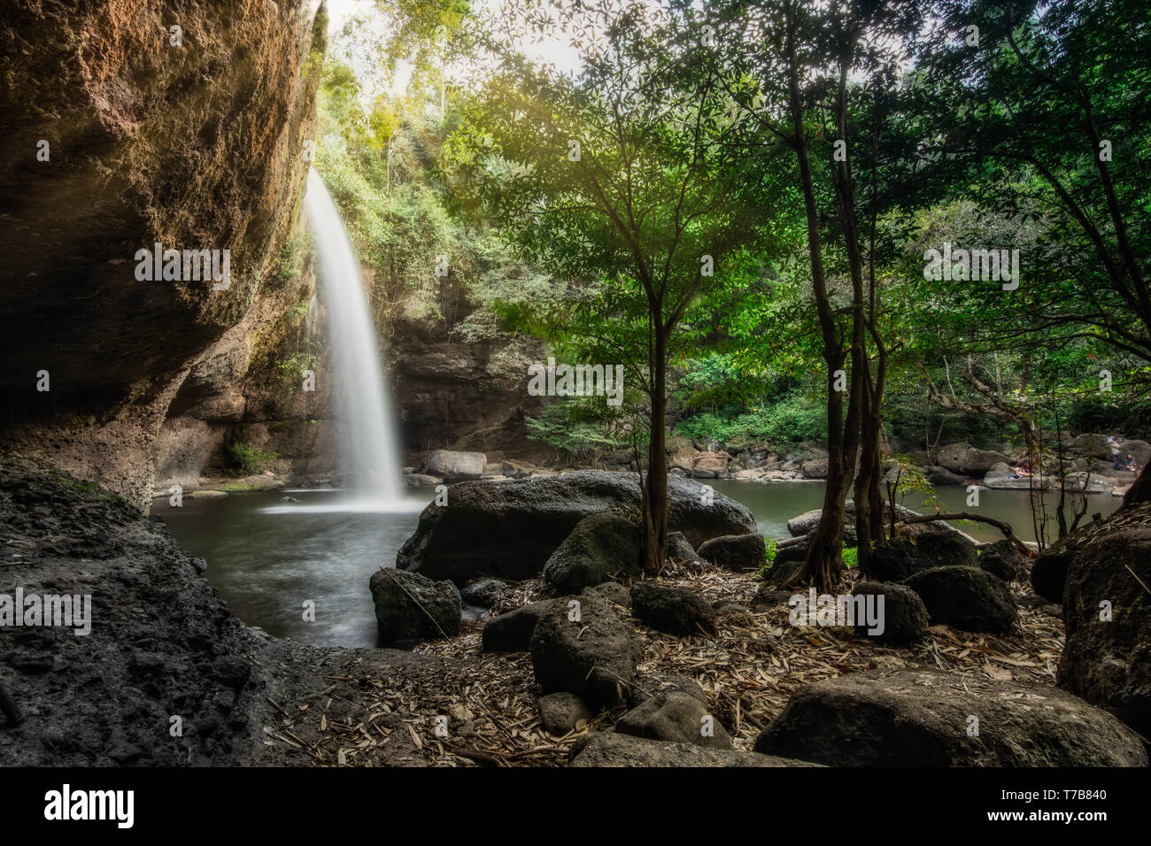 Natural Haew Suwat Waterfall Stock Photo - Alamy