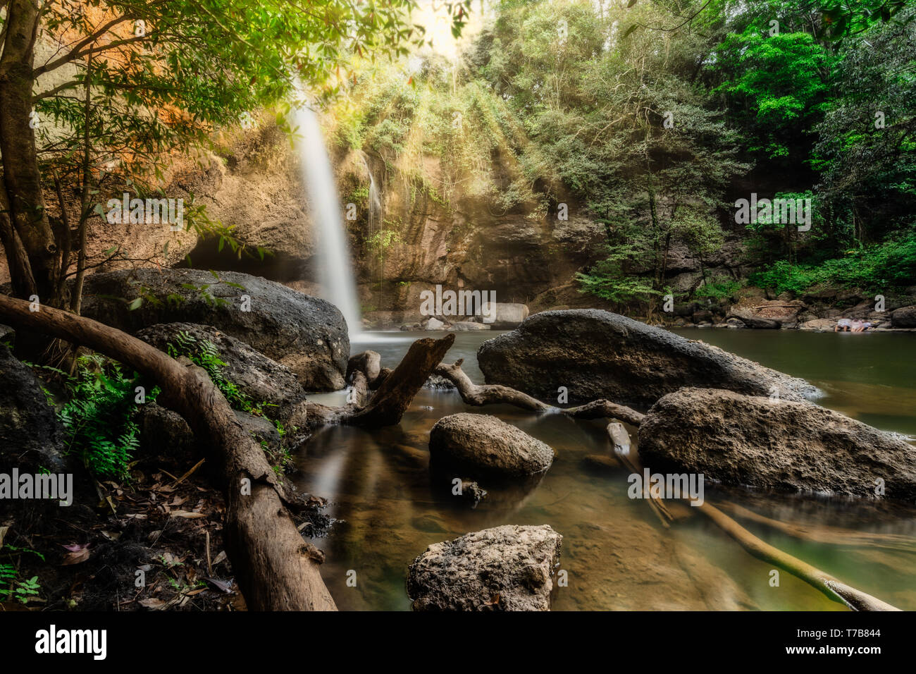 Natural Haew Suwat Waterfall Stock Photo - Alamy