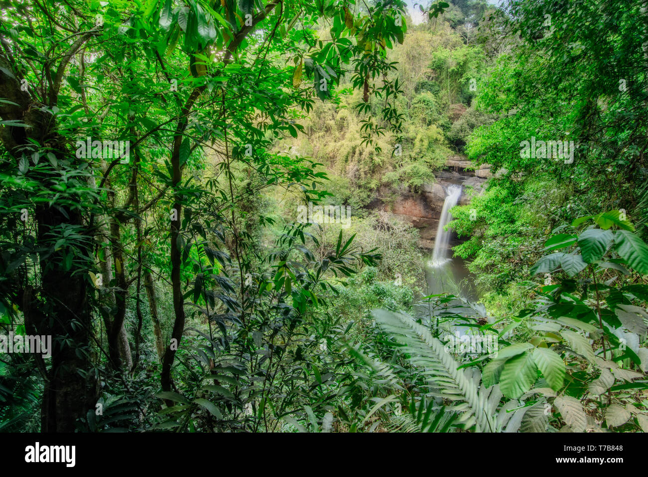 Natural Haew Suwat Waterfall Stock Photo - Alamy