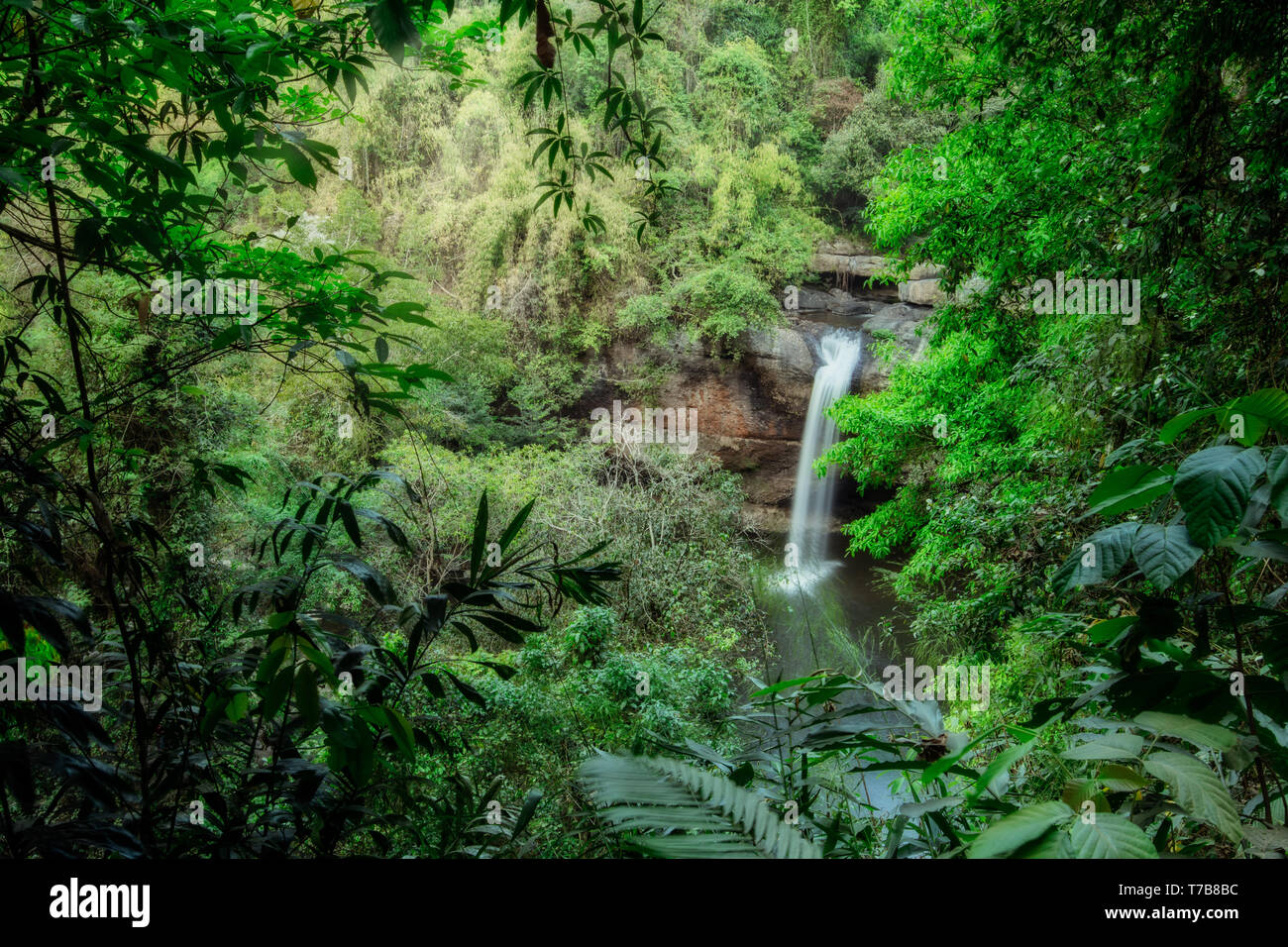 Natural Haew Suwat Waterfall Stock Photo - Alamy