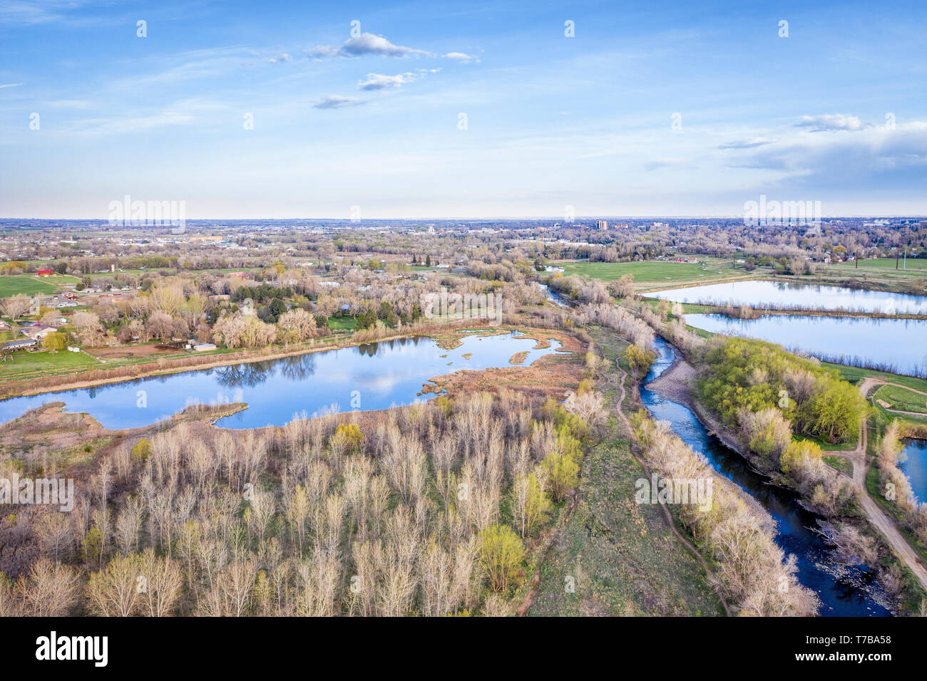 Aerial view cache la poudre hi-res stock photography and images - Alamy