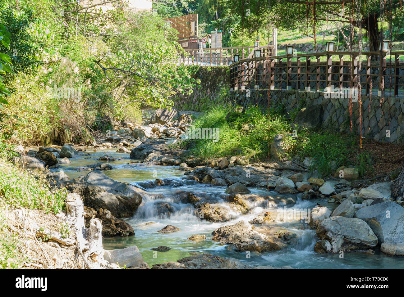 The hot spring river of Beitou area at Taipei, Taiwan Stock Photo - Alamy