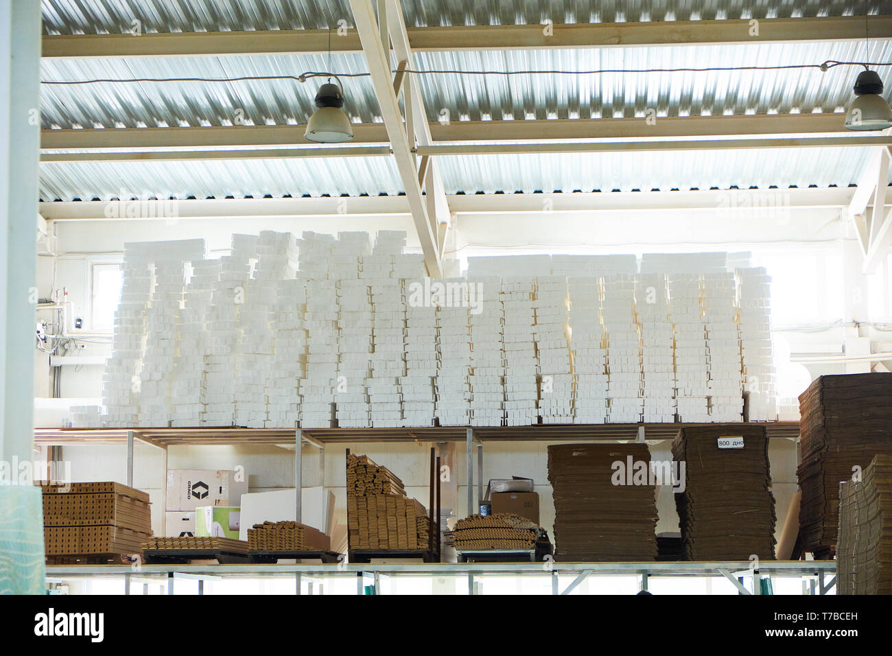 warehouse of finished and packed doors, production of interior and ...