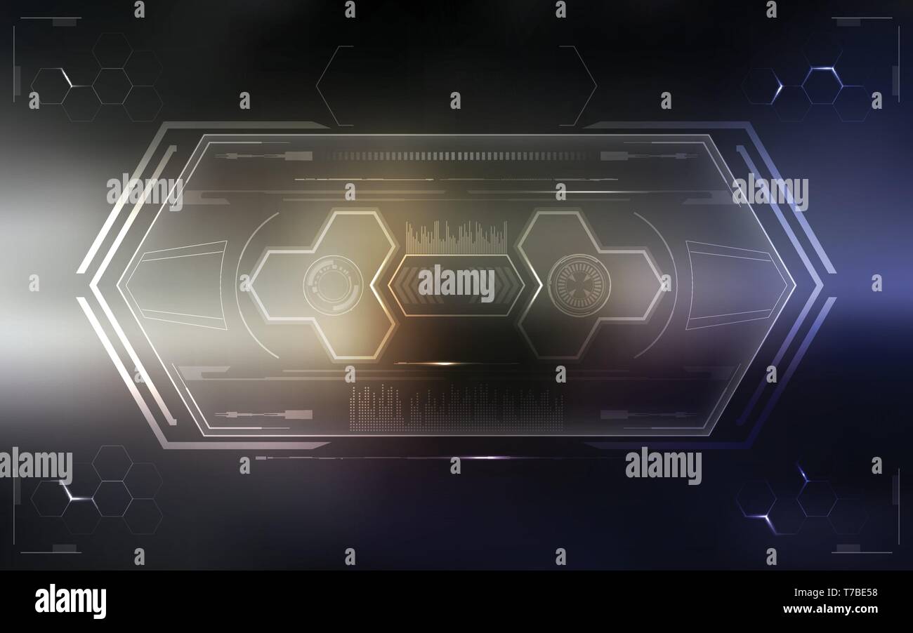 Sci-Fi Futuristic Glowing HUD Display. Vitrual Reality Stock Vector ... Sci-Fi Futuristic Glowing HUD Display. Vitrual Reality Stock Vector ...