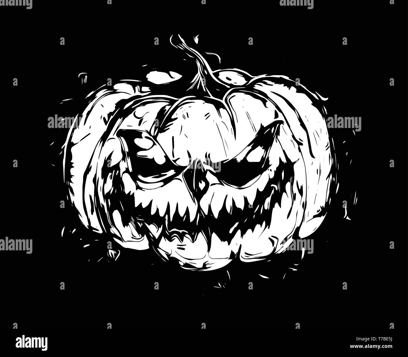 Halloween Pumpkin monster. Vector illustration Stock Photo - Alamy