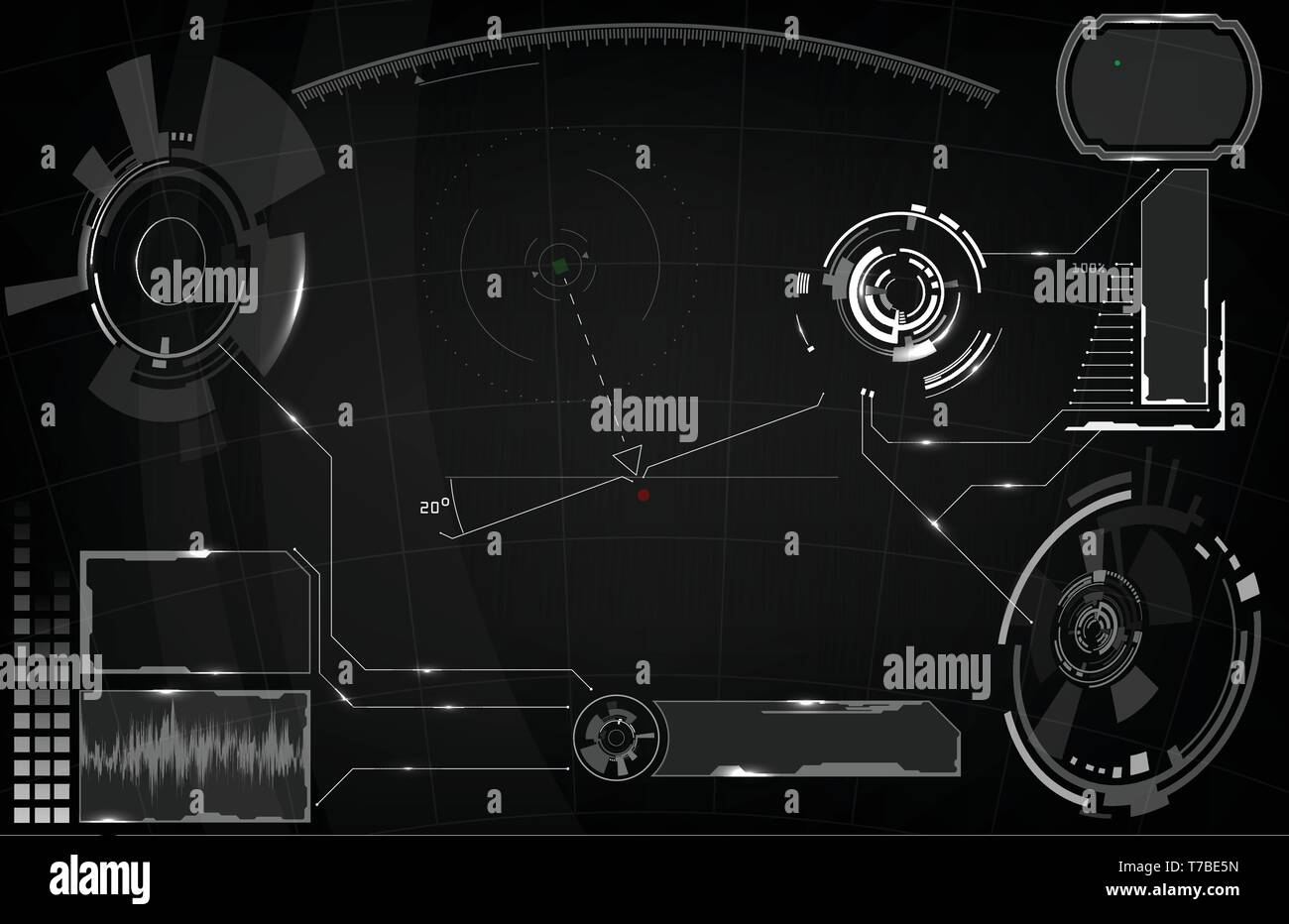 Sci-Fi Futuristic Glowing HUD Display. Vitrual Reality Stock Vector ...