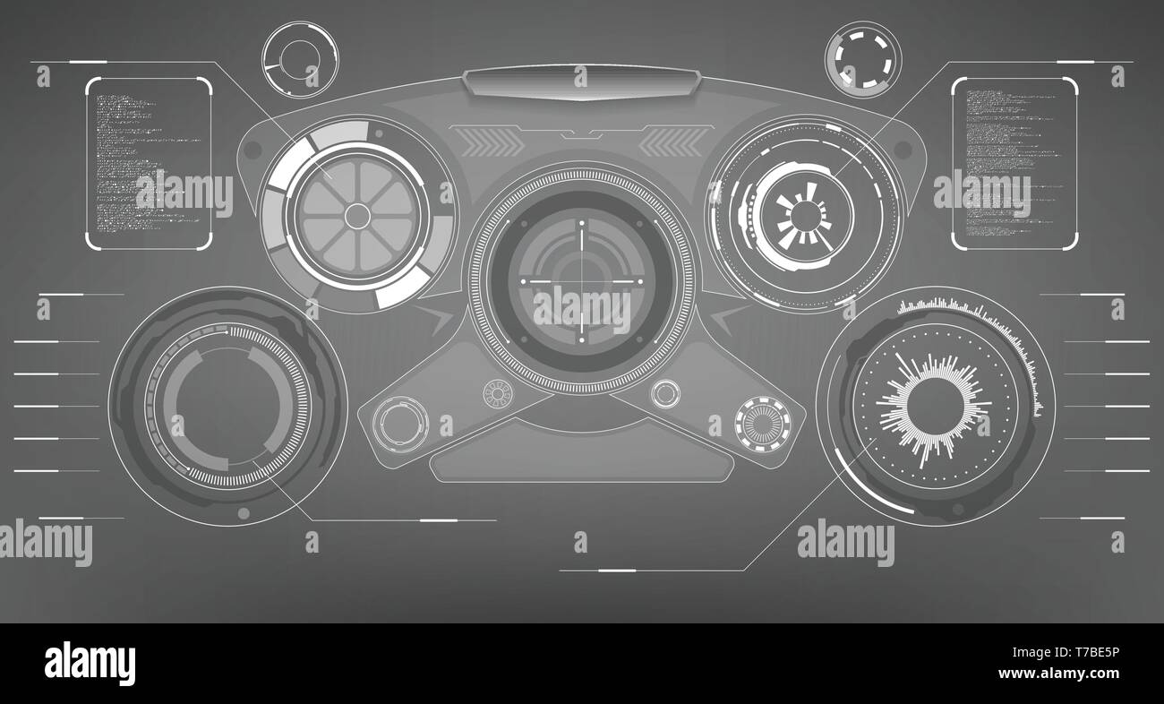 Glowing tech ui Stock Vector Images - Alamy