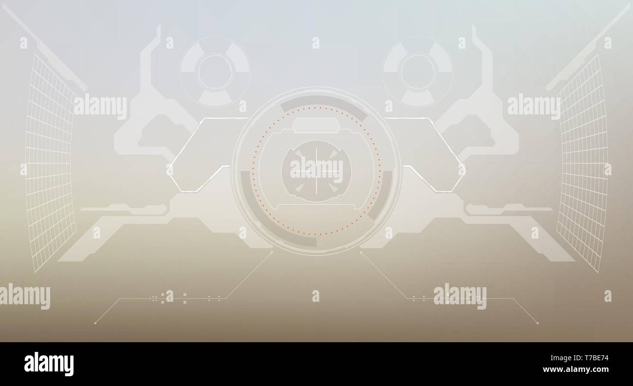 Sci-Fi Futuristic Glowing HUD Display. Vitrual Reality Stock Vector ...