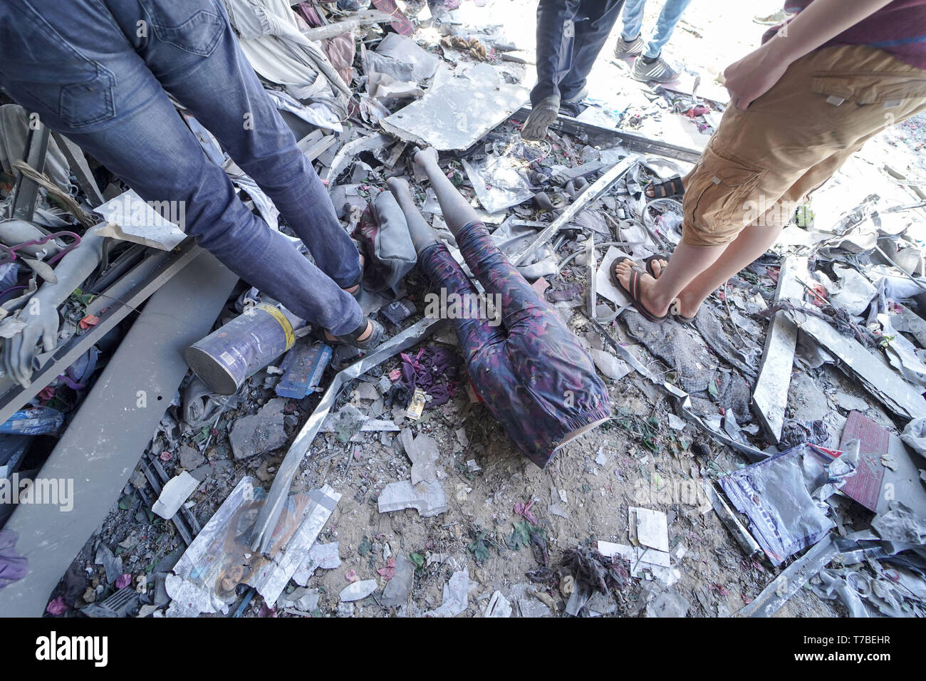 May 5, 2019 - Gaza City, The Gaza Strip, Palestine - Rubble of store in ...