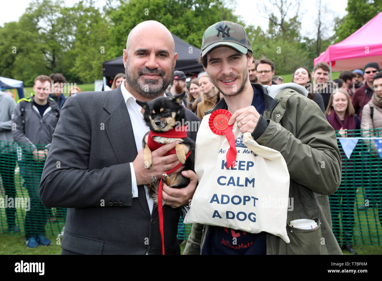 London, UK. 5th May 2019. Judge Marc Abraham, the TV vet, with Zoe the ...