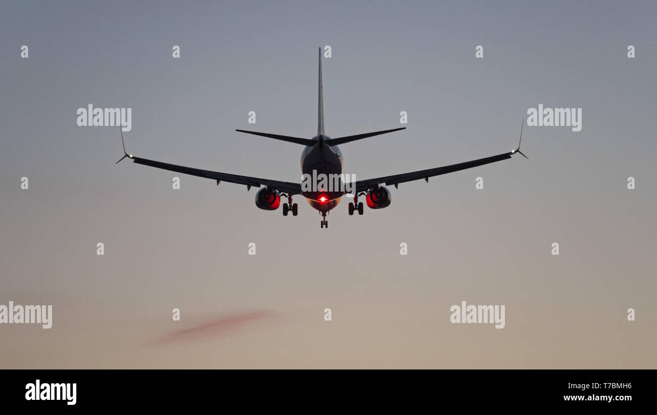 Richmond, British Columbia, Canada. 4th May, 2019. A Boeing 737 ...
